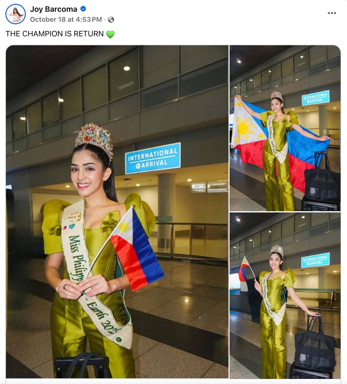 Miss Earth Philippines' Joy Barcoma is tickling everyone's funny bone. Here's why • PhilSTAR Life